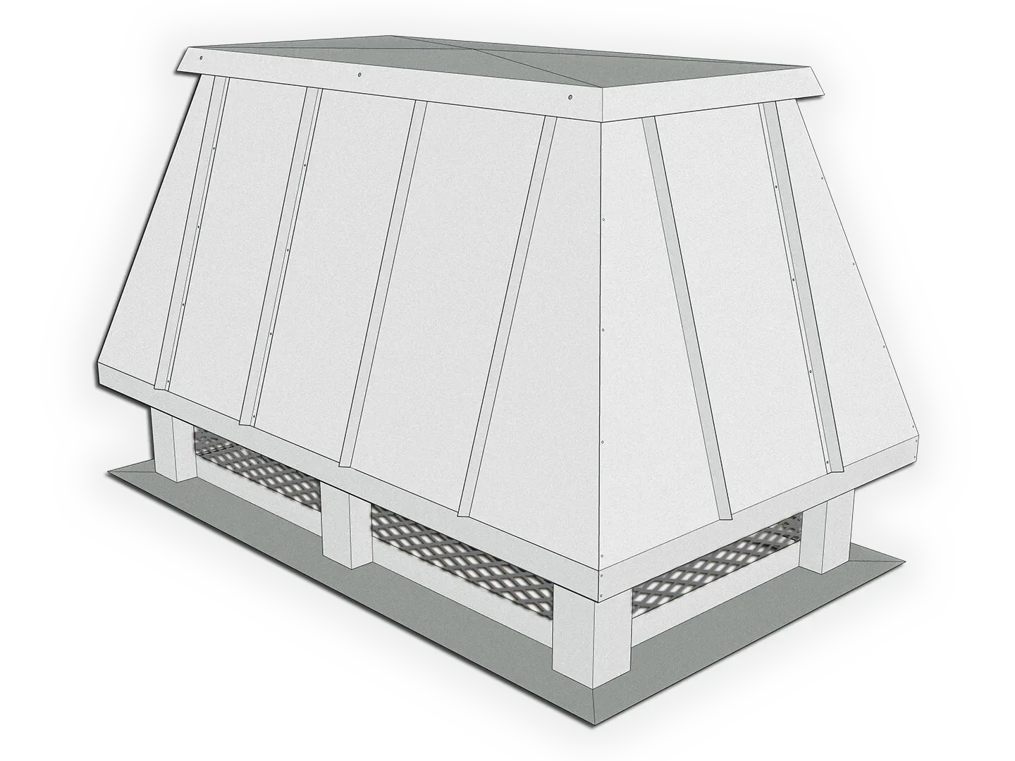 Standing Seam Roof Chimney Cap / Shroud | KM Sheet Metal